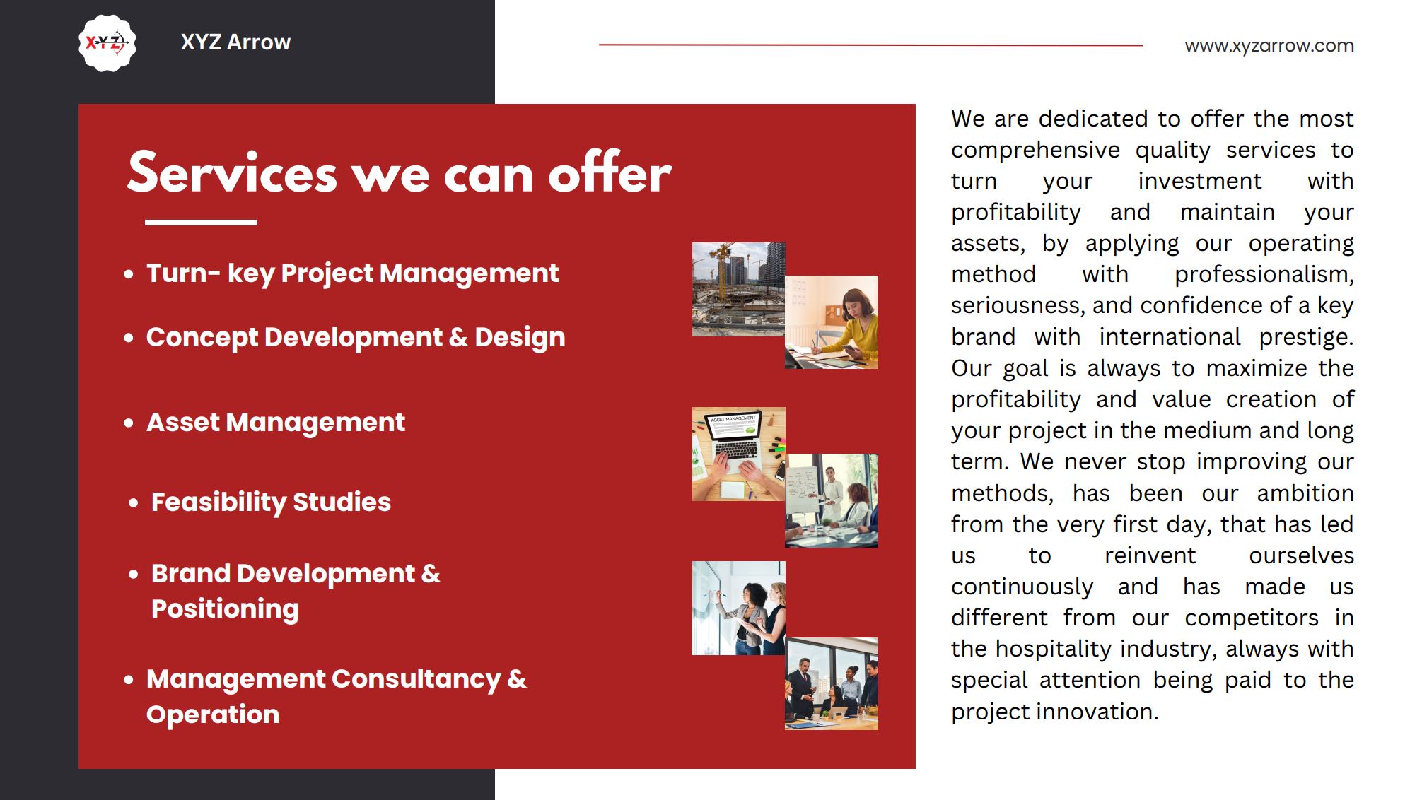 HOSPITALITY MANAGEMENT & CONSULTING - XYZ ARROW